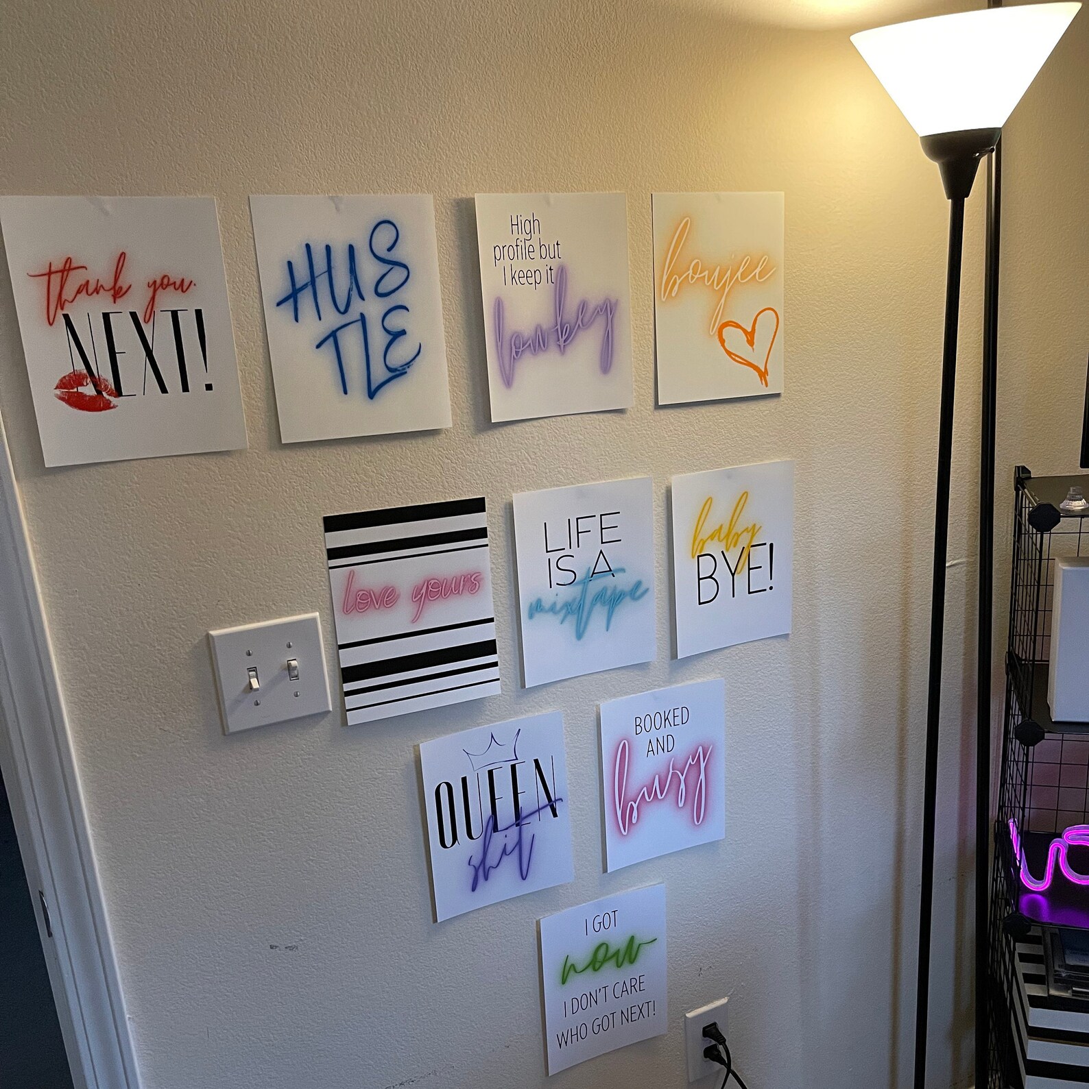 The Glow Up Motivational Quotes Dorm Room Decor Printable | Etsy