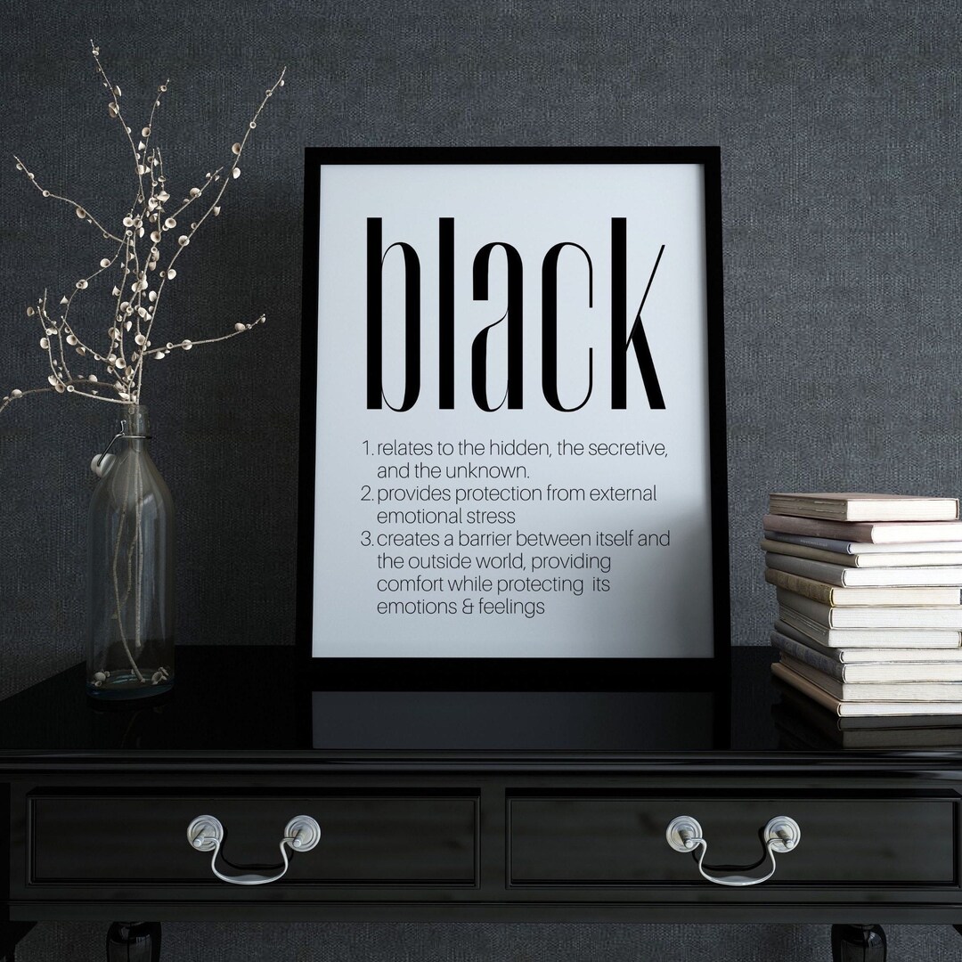 Black Definition Art Print, Motivational Dorm Decor (digital Download ...