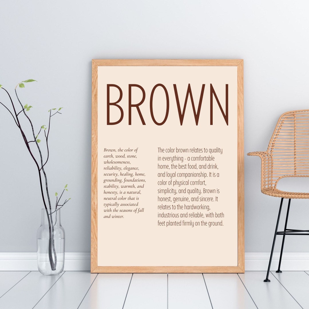 Brown Definition Printable Wall People Wall Decor Black Love Art ...