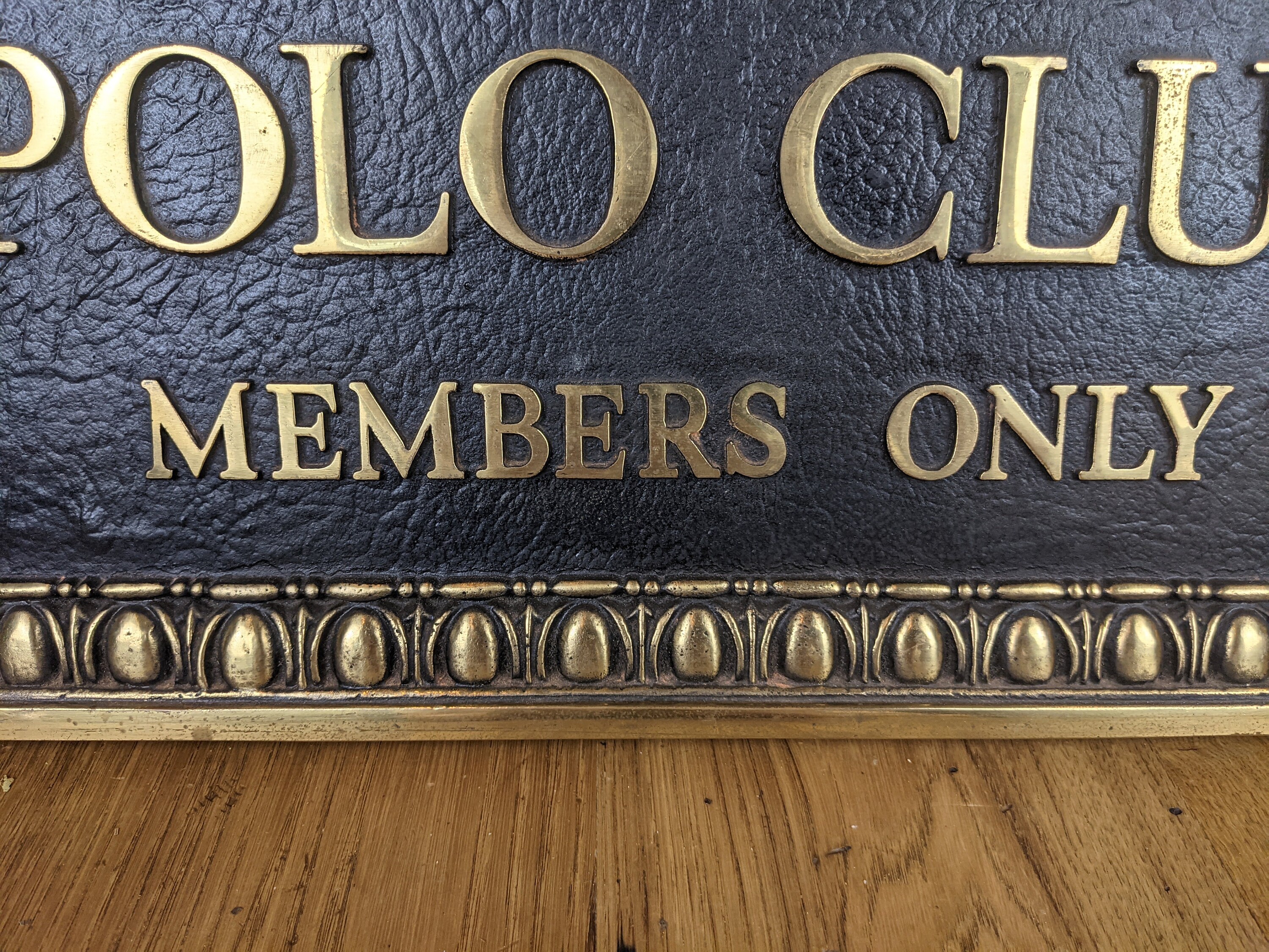 Solid Brass Vintage Newport Polo Club Sign Man Cave - Etsy