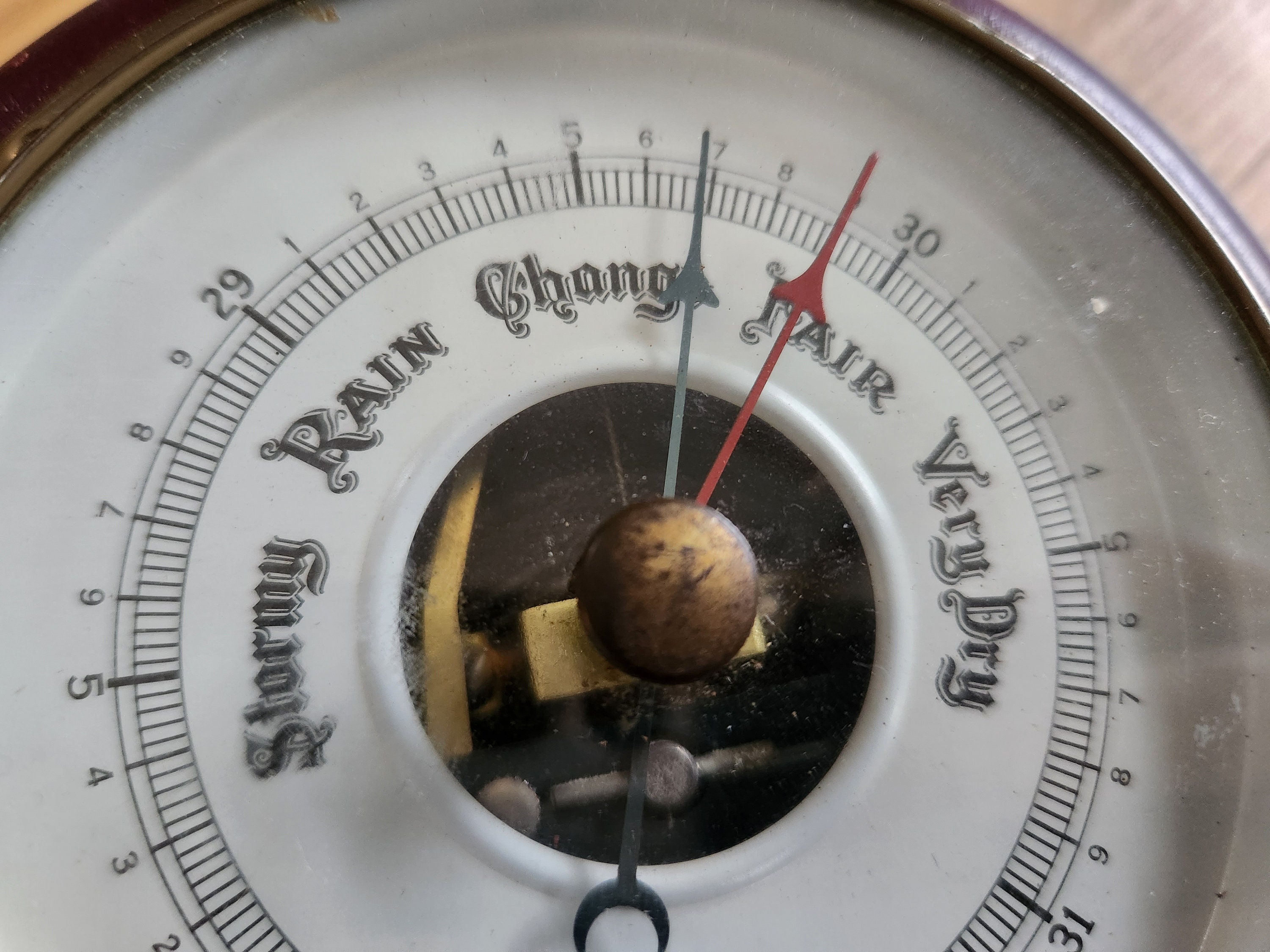 Vintage Barometer Wooden Barometer Vintage Wooden - Etsy