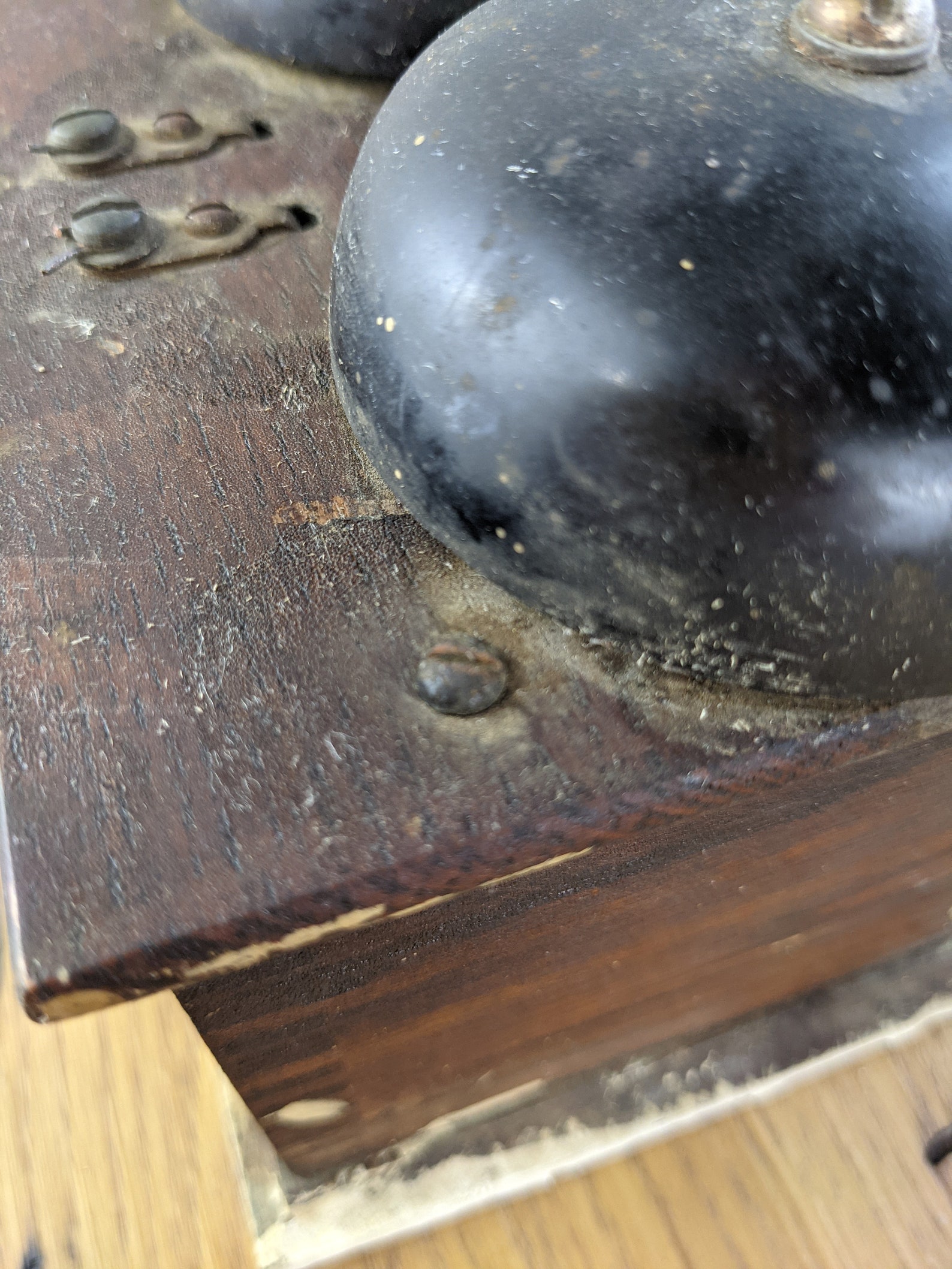 Vintage Phone Bell - 1920s Double Bell Telephone Ringer - Wooden Box ...