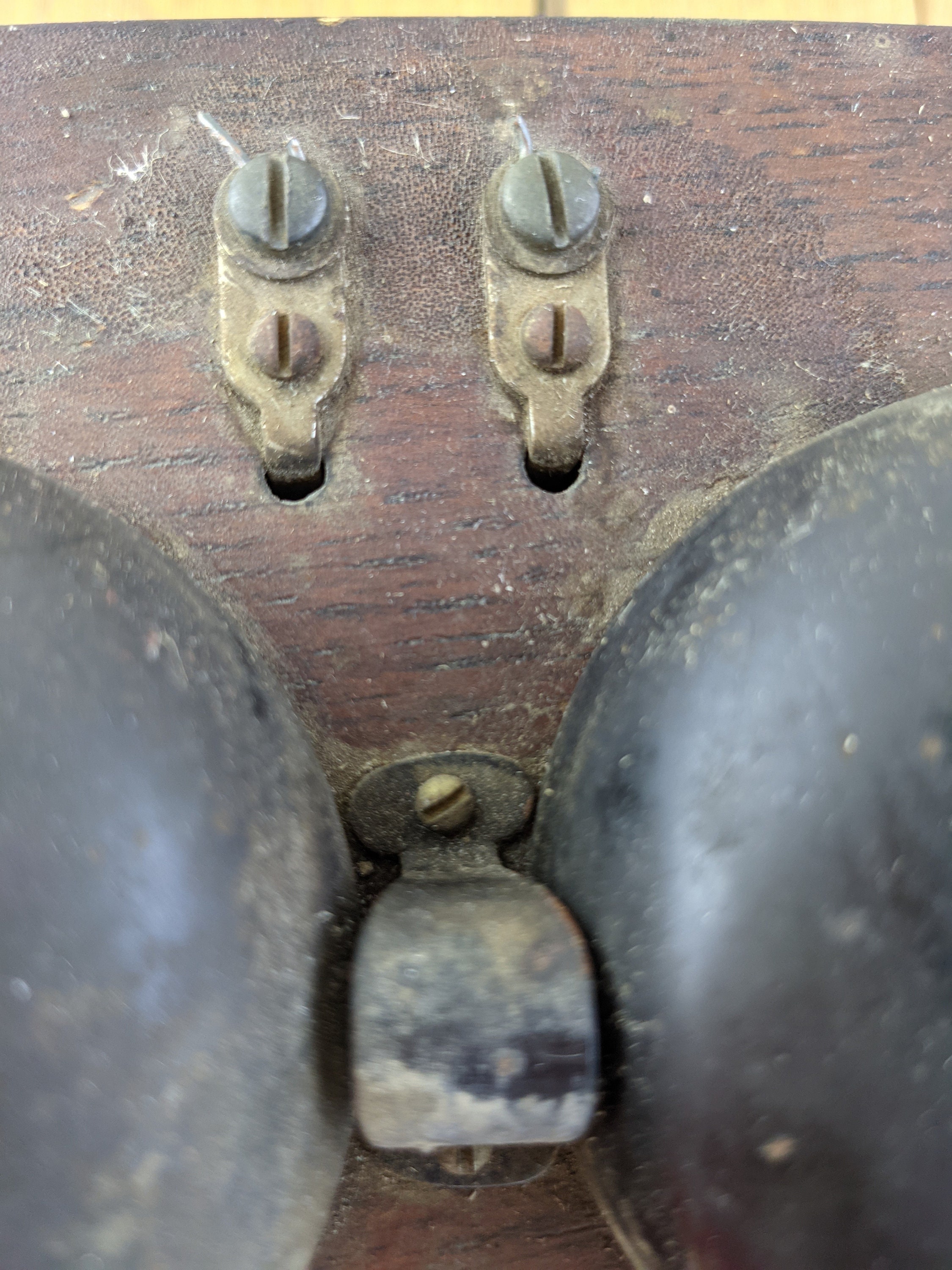 Vintage Phone Bell - 1920s Double Bell Telephone Ringer - Wooden Box ...
