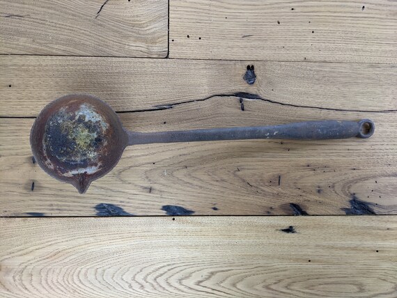 Antique Hand Forged Iron Ladle Long Hanging Ladle | Etsy