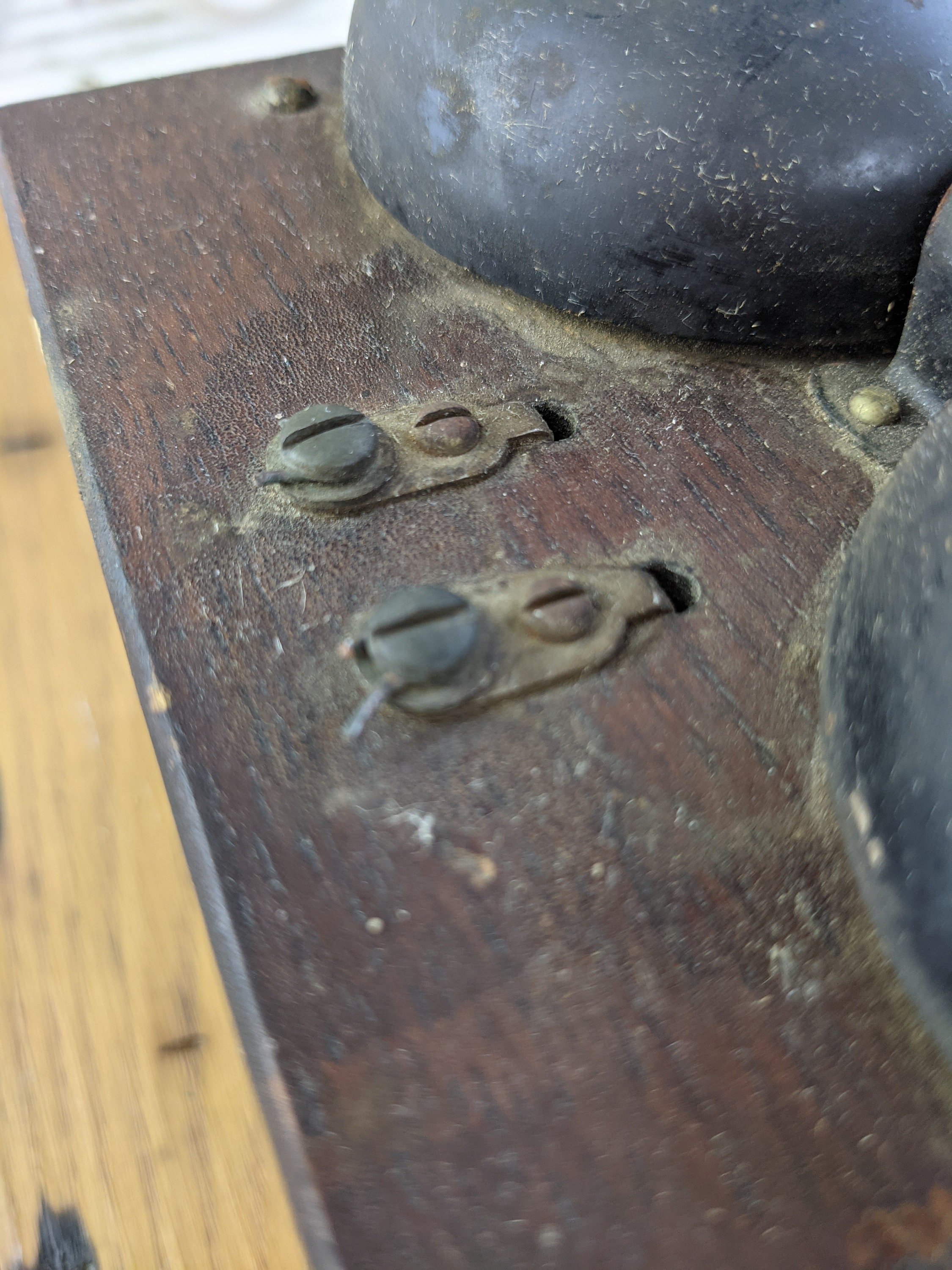 Vintage Phone Bell - 1920s Double Bell Telephone Ringer - Wooden Box ...