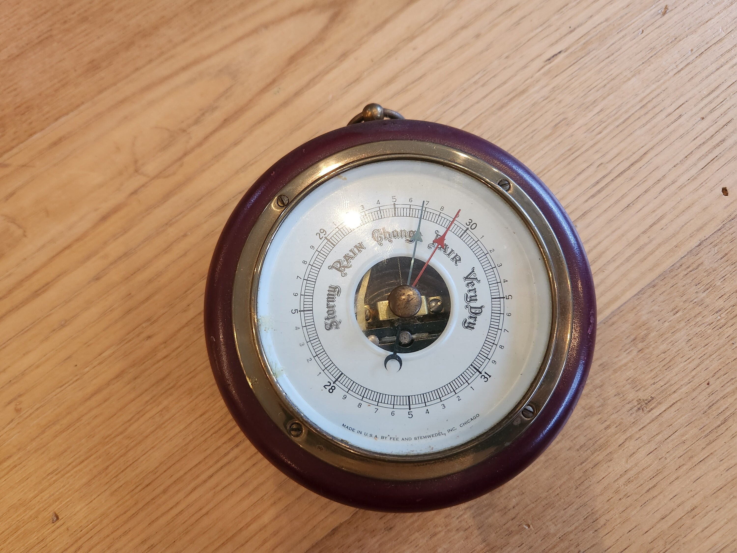 Vintage Barometer - Wooden Barometer - Vintage Wooden Barometer ...