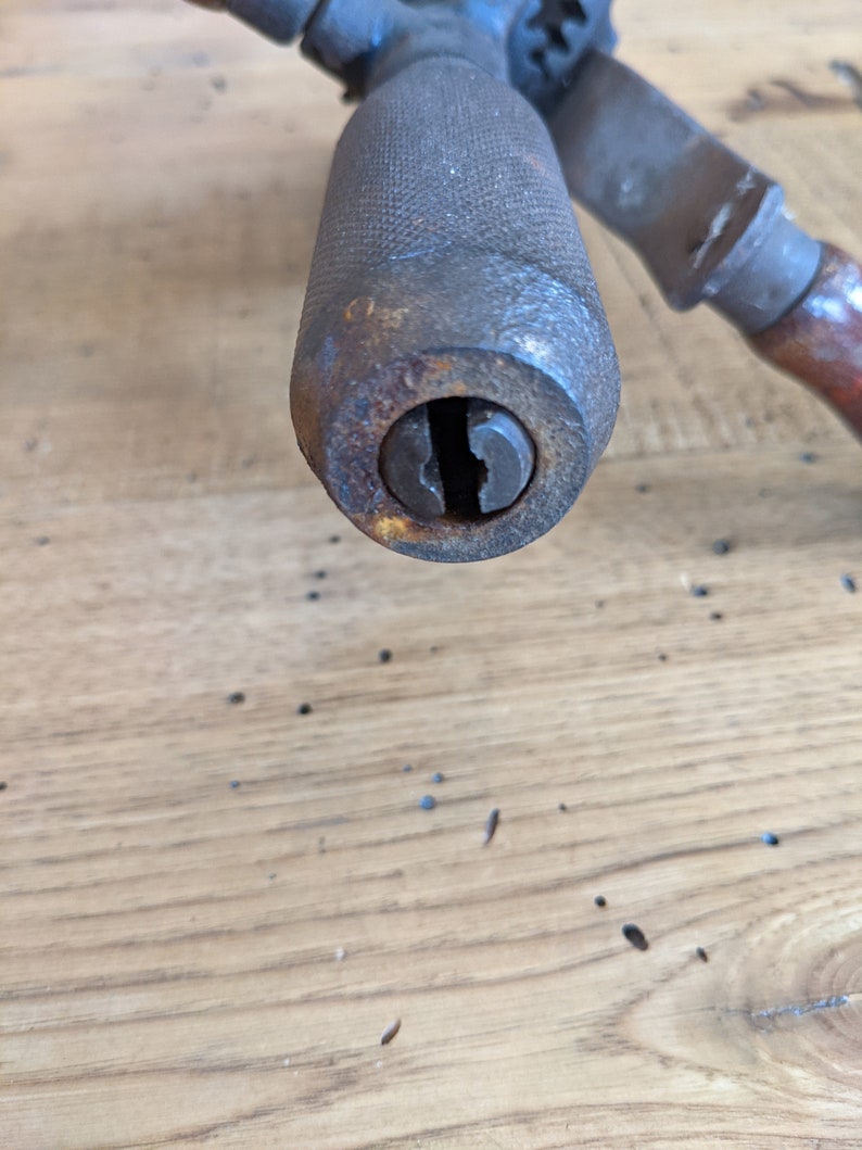 Vintage Hand Crank Drill Vintage Hand Held Crank Drill Antique Manual ...