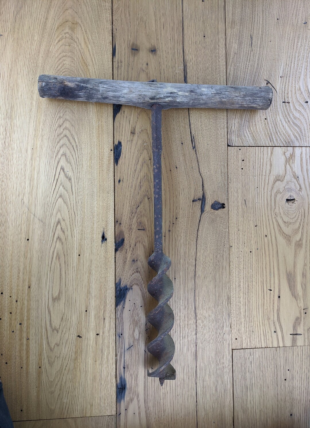 Antique Wooden Handle Auger - Primitive Wooden Handle Auger - Etsy