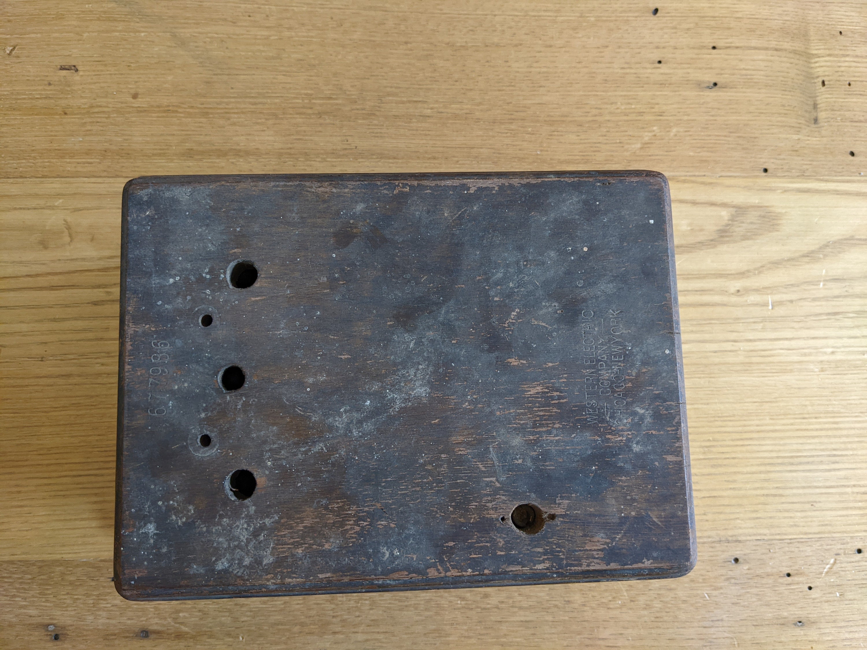 Antique Western Electric Company Wood Telephone Box Vintage Dovetail ...