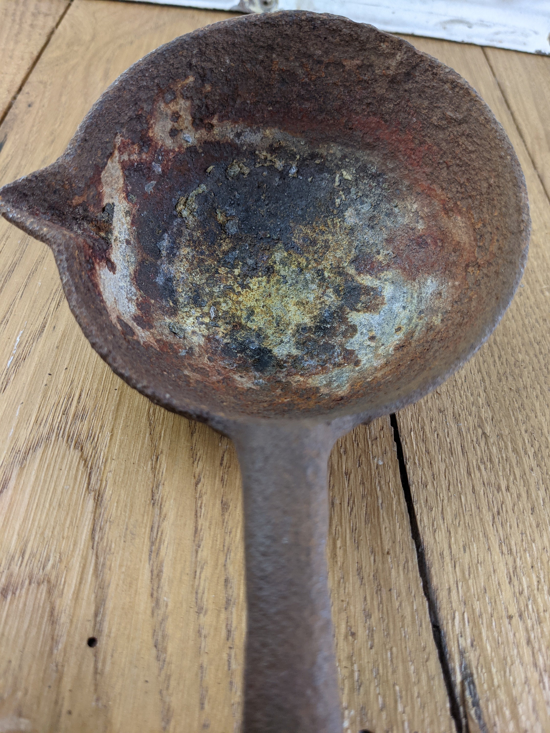 Antique Hand Forged Iron Ladle, Long Hanging Ladle - Etsy