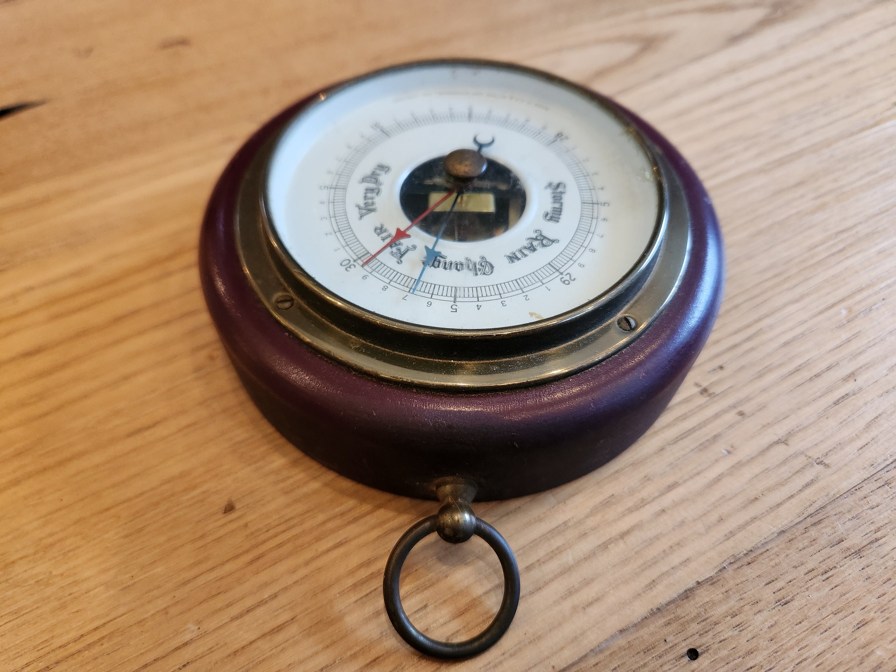 Vintage Barometer Wooden Barometer Vintage Wooden - Etsy