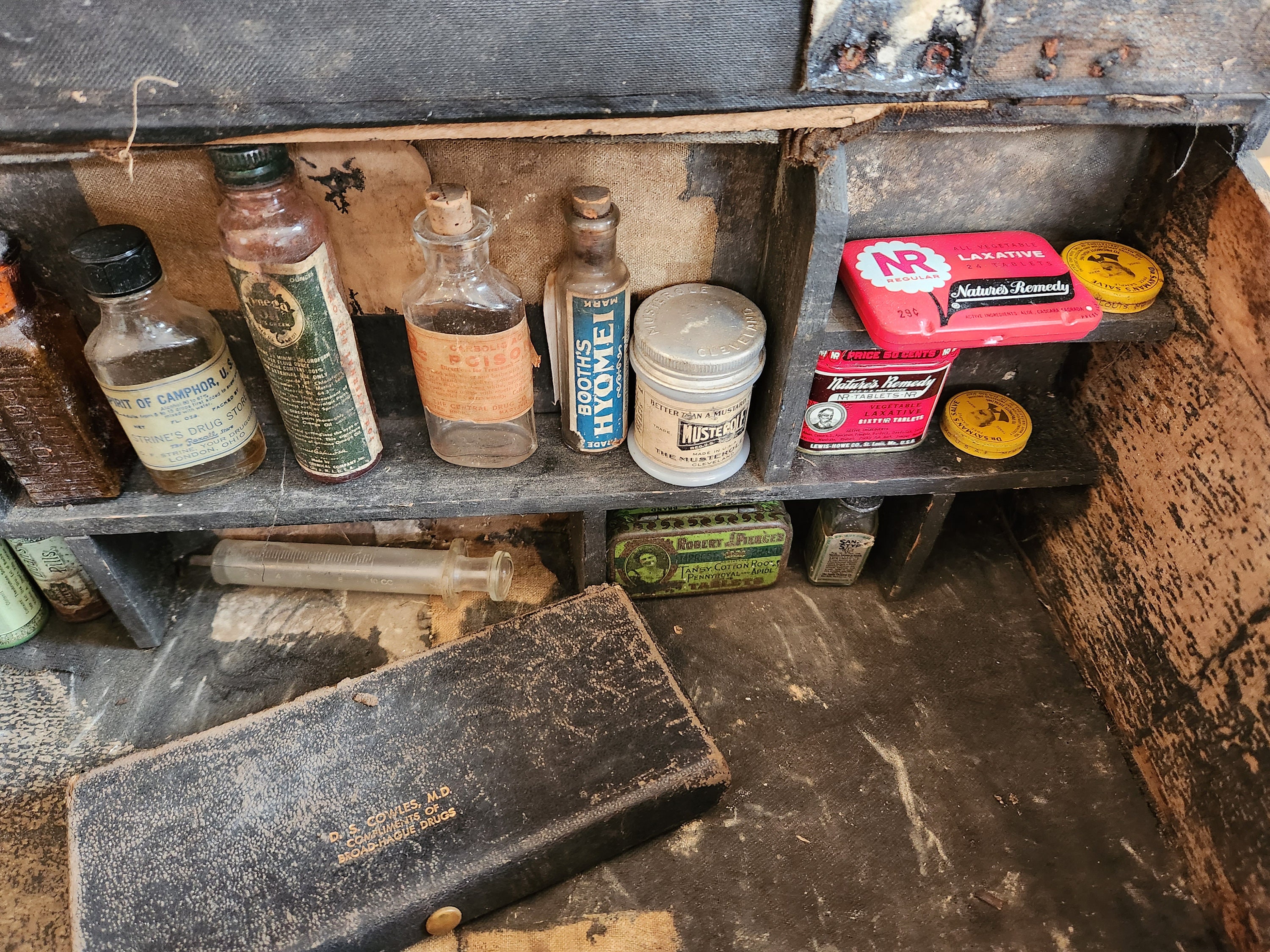 Apothecary Box With Handle - Vintage Wooden Storage Box- Antique Wood ...