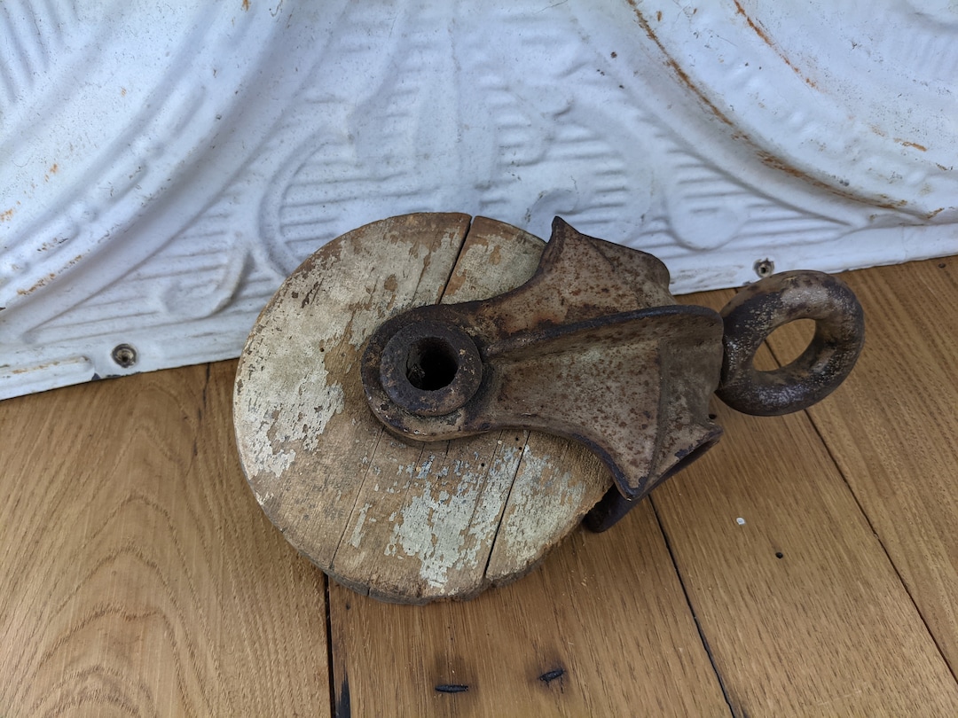 Vintage Wooden Pulley - Antique Wood Pulley - Decorative Pulley - Etsy