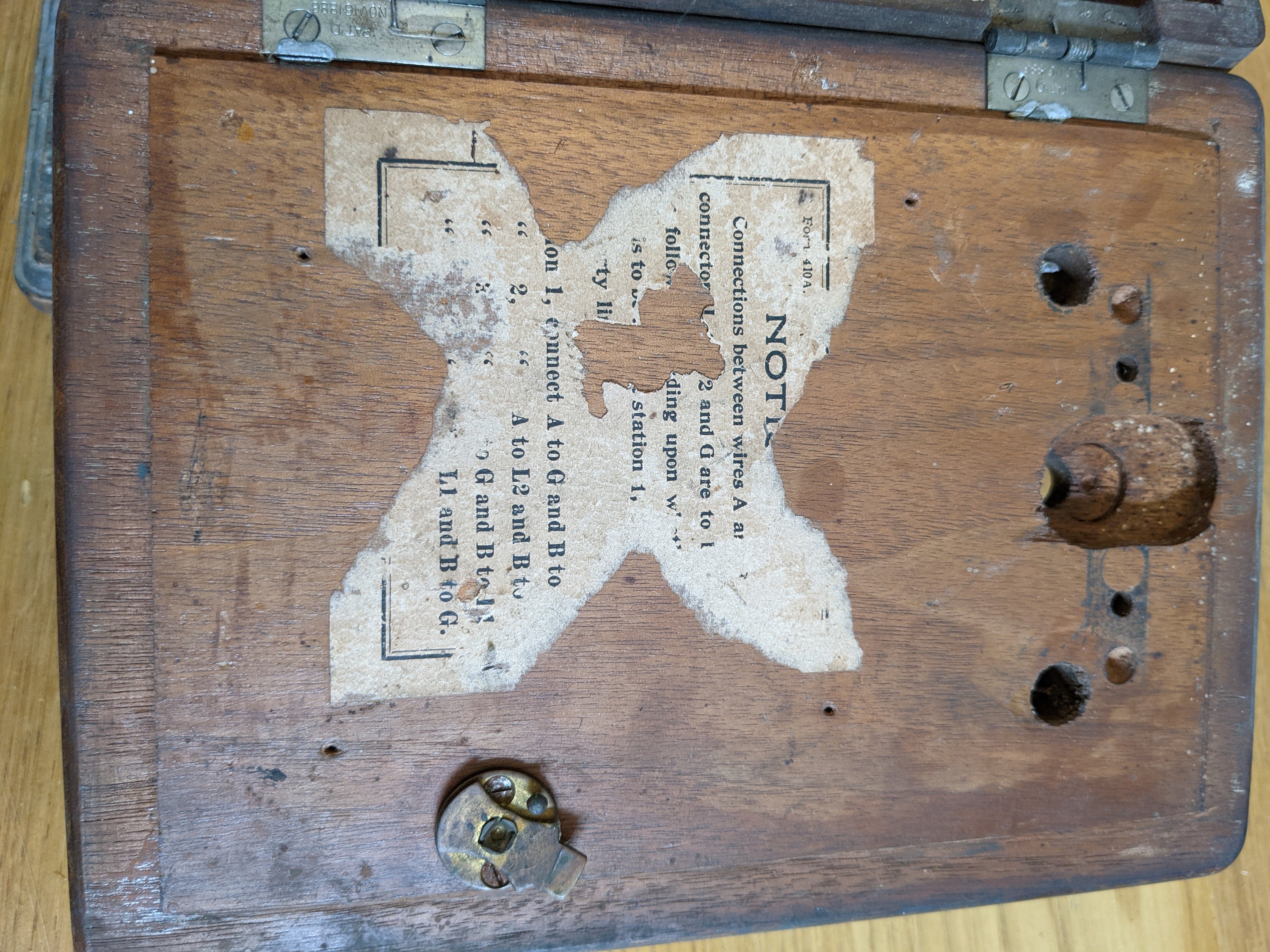 Antique Western Electric Company Wood Telephone Box Vintage Dovetail ...