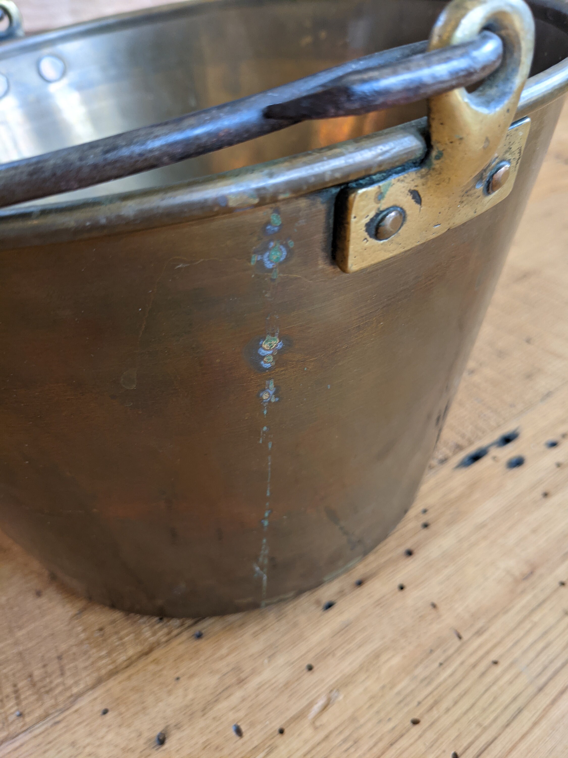 Hiram Hayden Brass Bucket 1851 Antique Brass Pail With Wrought Iron ...