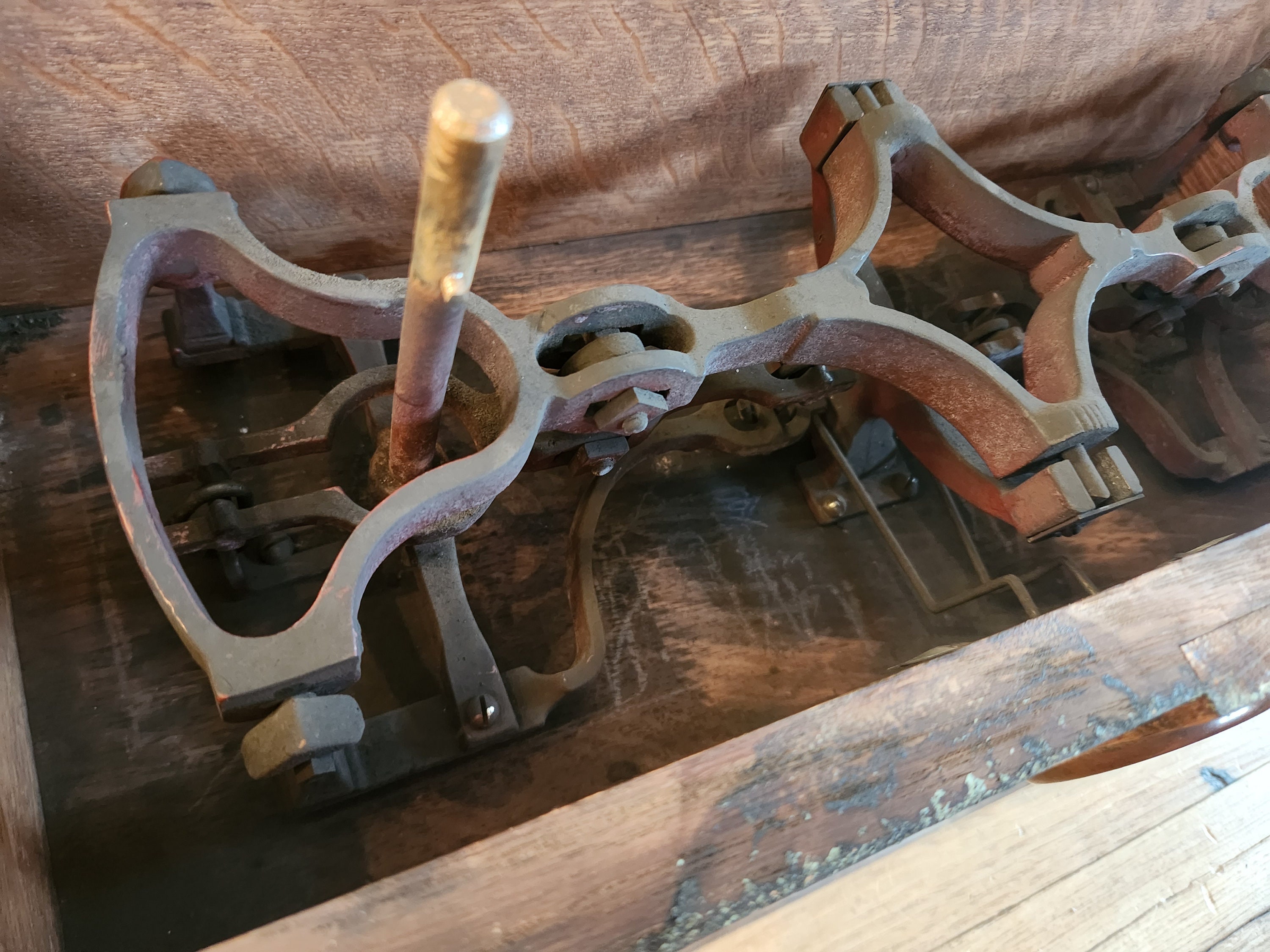 Antique Carved Henry Troemner Oak Scale - Vintage Market Scale ...