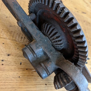 Vintage Hand Crank Drill Vintage Hand Held Crank Drill Antique Manual ...