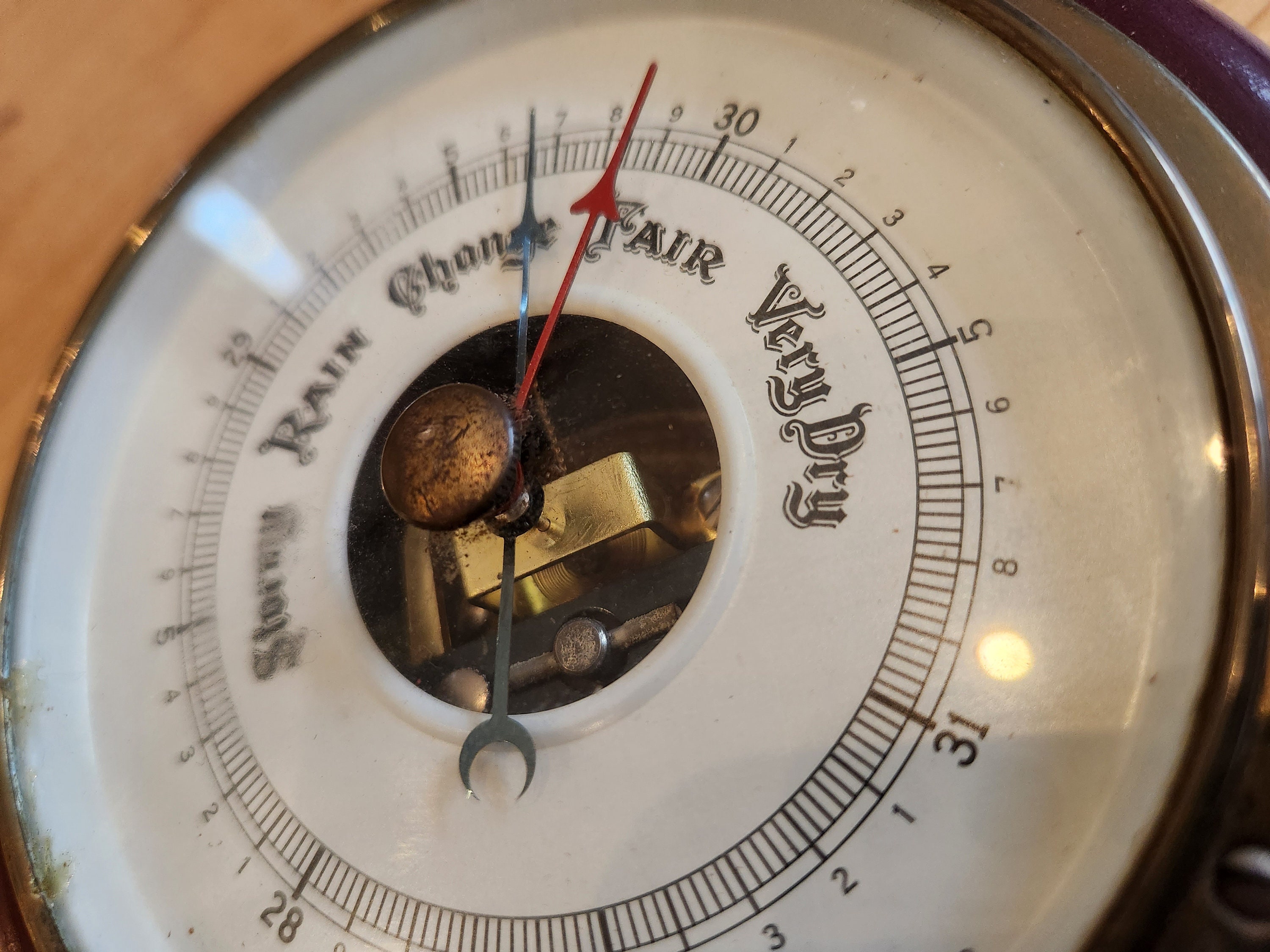 Vintage Barometer Wooden Barometer Vintage Wooden - Etsy