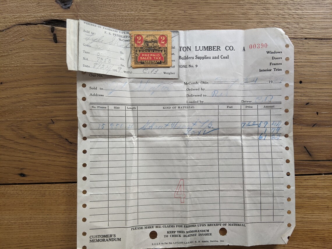 Vintage Farm House Receipts From the 1930s Through 1940s Lot - Etsy