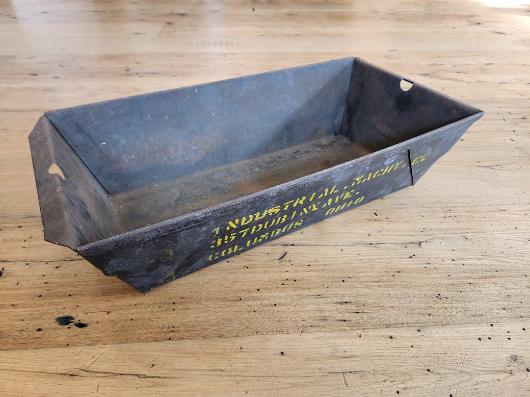 Vintage Metal Box - Vintage Metal Storage Drawer - Large Antique Metal ...