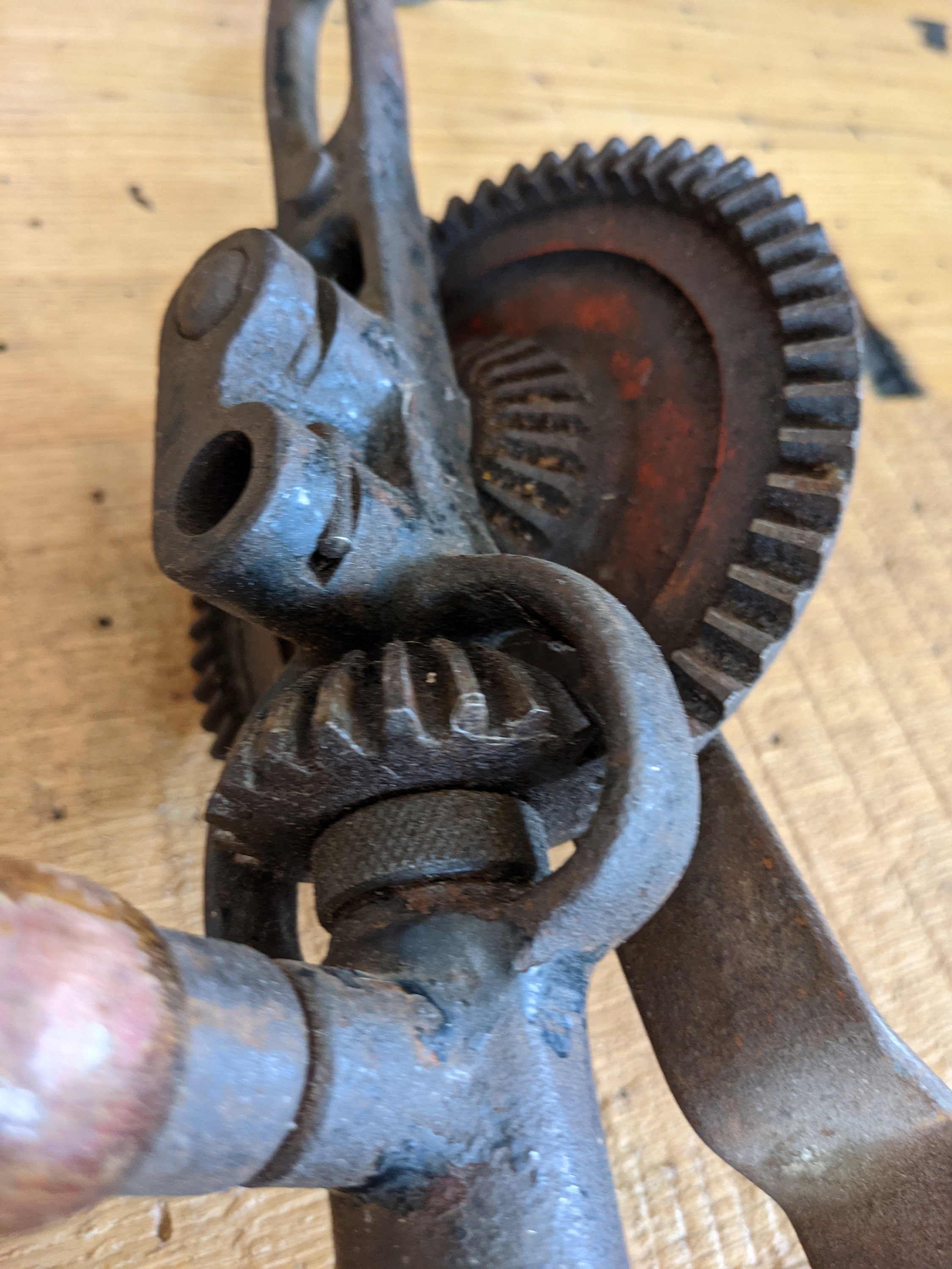 Vintage Hand Crank Drill Vintage Hand Held Crank Drill Antique Manual ...