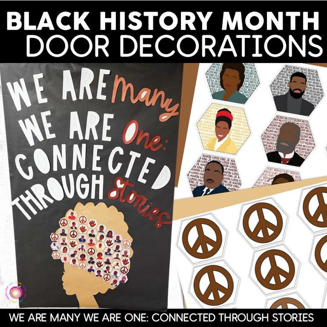 Black History Month Bulletin Board Decor | Classroom Door Decorations ...