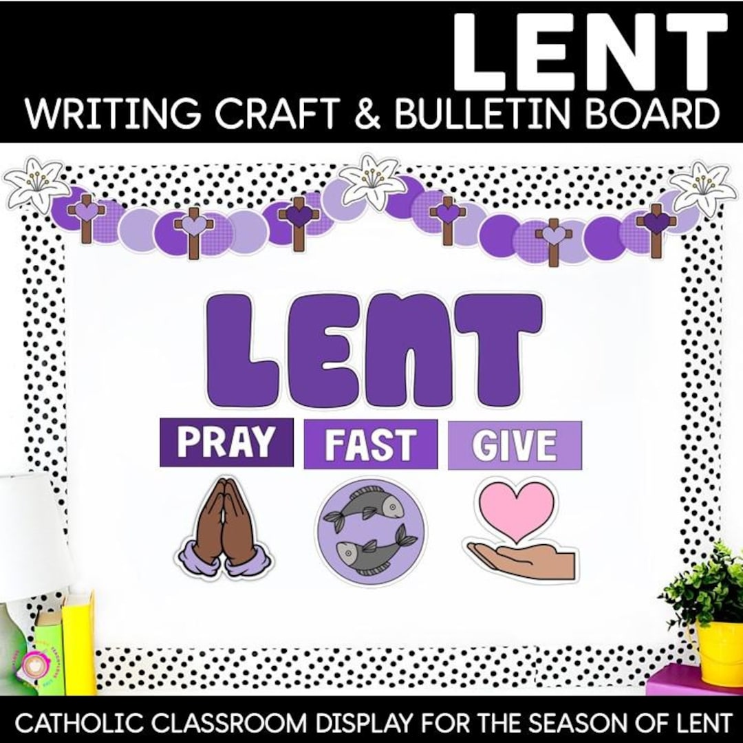Catholic Lent Bulletin Board | Lenten Promise Craft | Lent Crafts ...