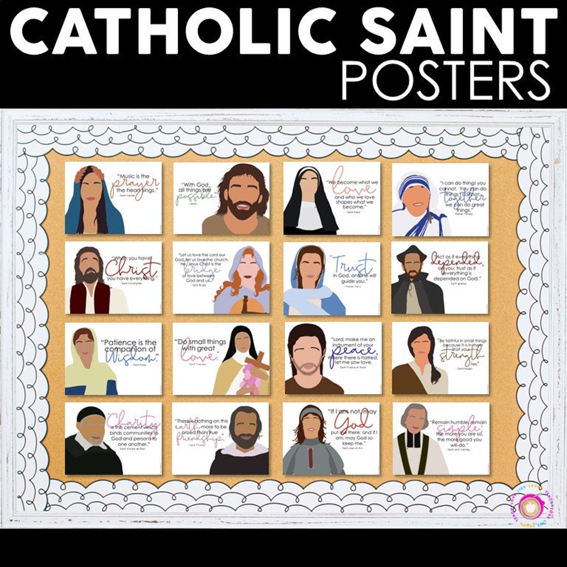 Catholic Saint Posters | Saints Bulletin Board | Catholic Bulletin ...