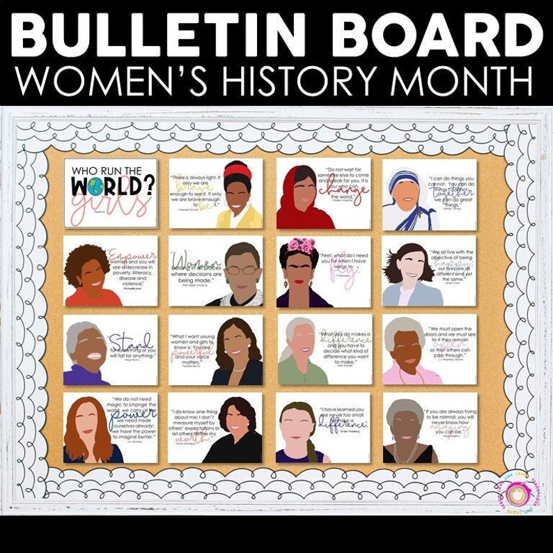 Women's History Month Posters Bulletin Board Set | Etsy