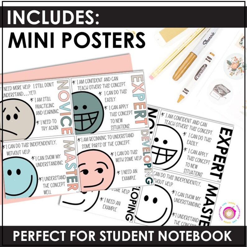 Levels of Understanding | Boho Self-assessment Posters - Etsy