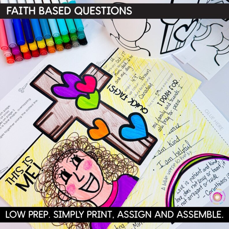 Catholic Back to School Activity | Desk All About Me Display | Bible ...
