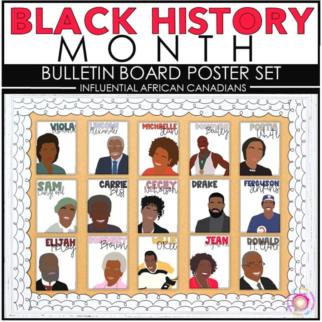 Black History Month Posters African Canadian Posters Bulletin Board - Etsy