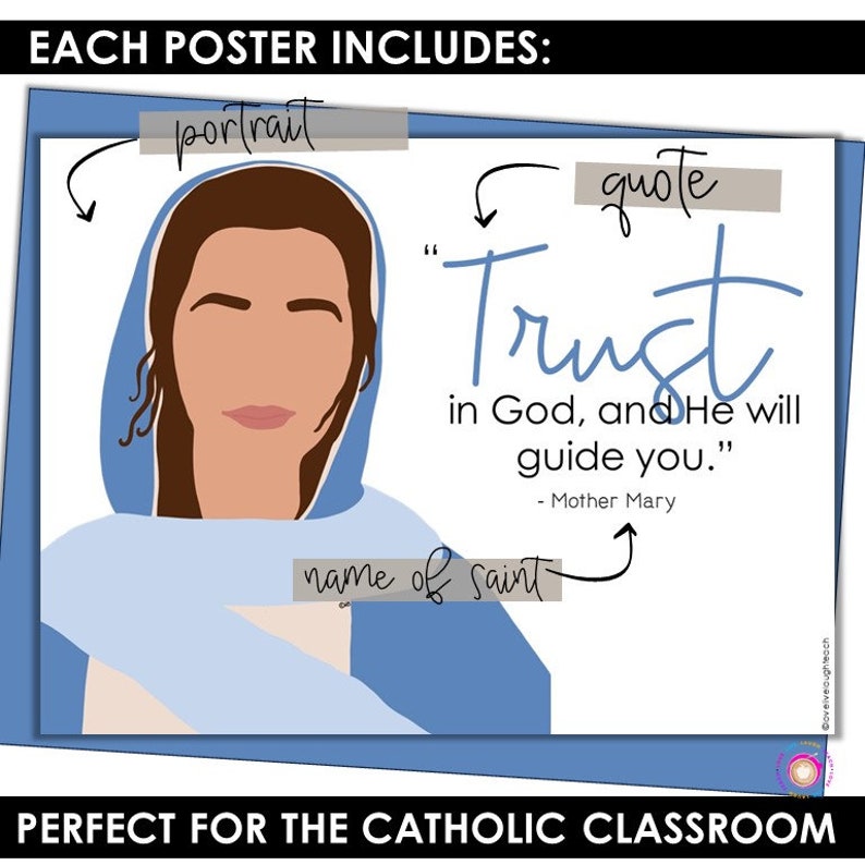 Catholic Saint Posters | Saints Bulletin Board | Catholic Bulletin ...