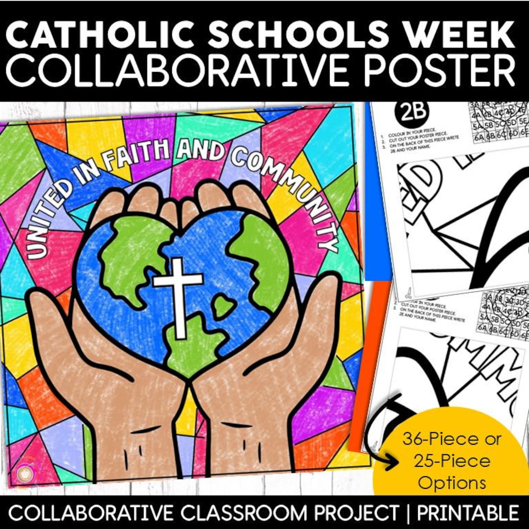 Catholic Schools Week 2026 Collaborative Poster | United in Faith and ...