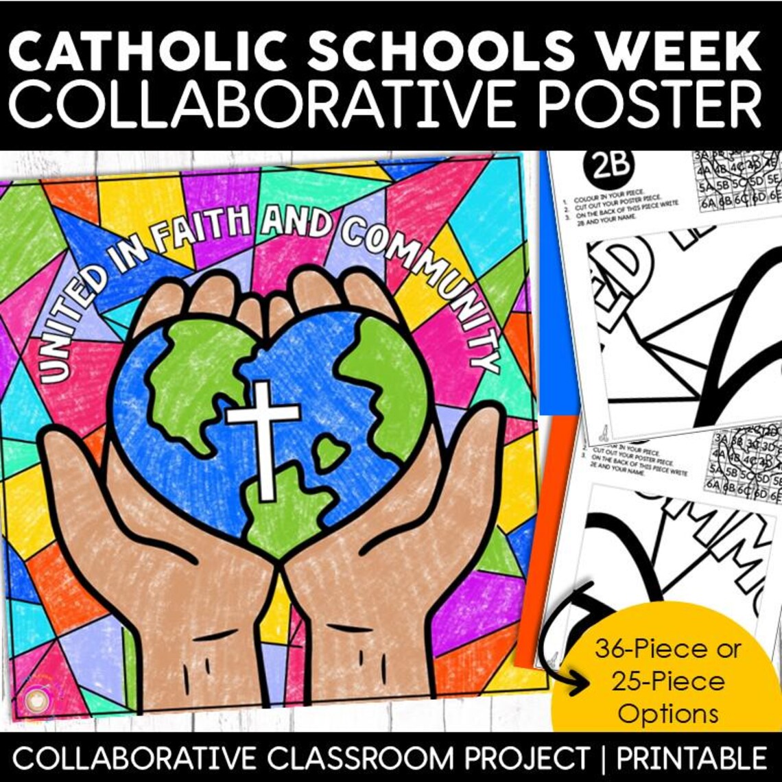 Catholic Schools Week 2026 Collaborative Poster | United in Faith and ...