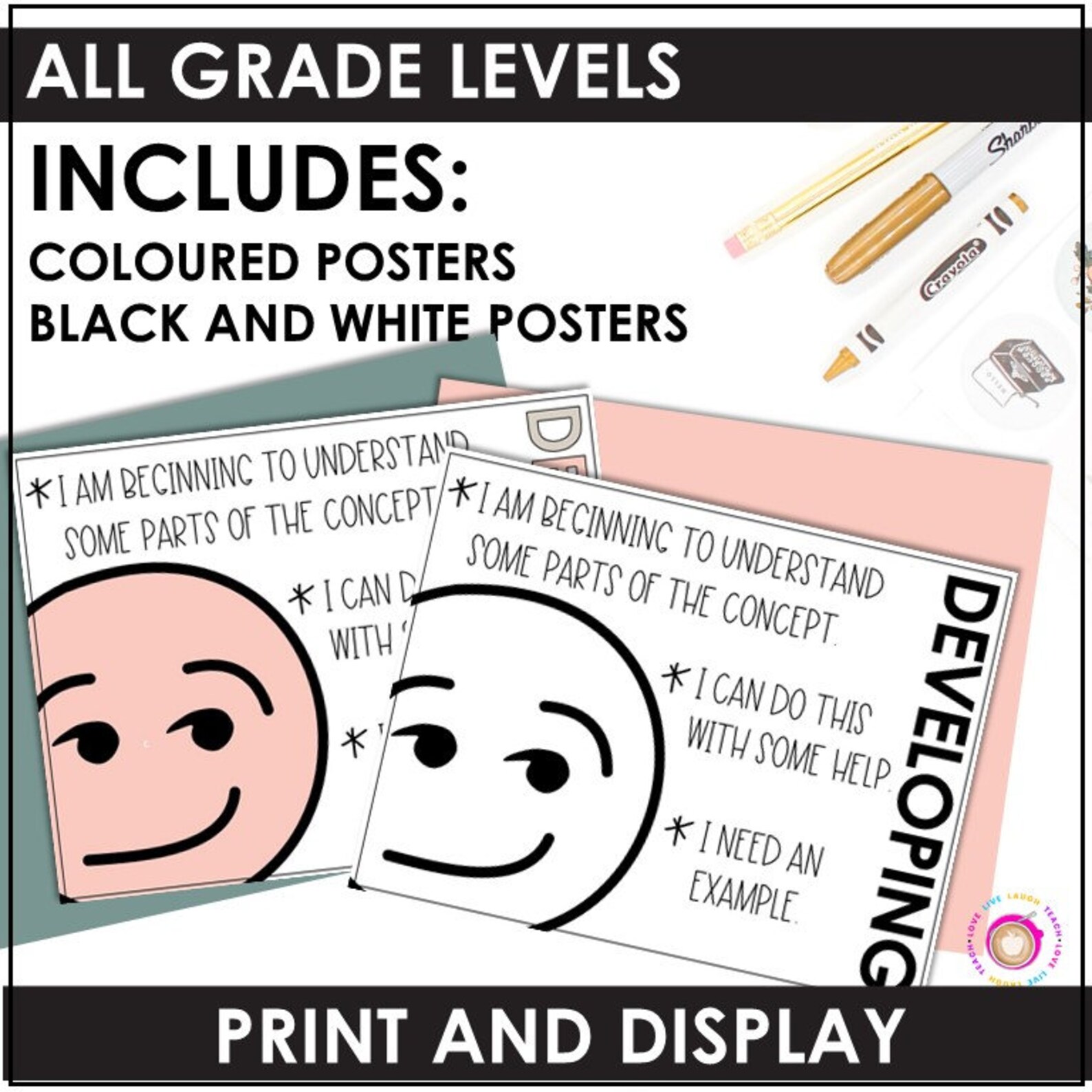 Levels of Understanding | Boho Self-assessment Posters - Etsy