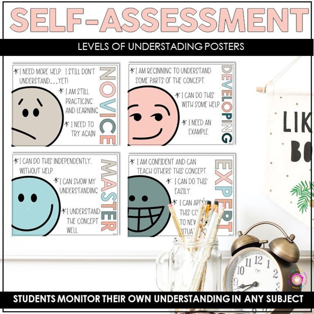 Levels of Understanding | Boho Self-assessment Posters - Etsy