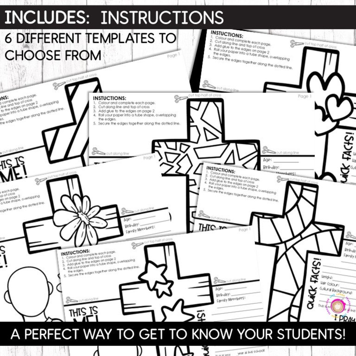 Catholic Back to School Activity | Desk All About Me Display | Bible ...