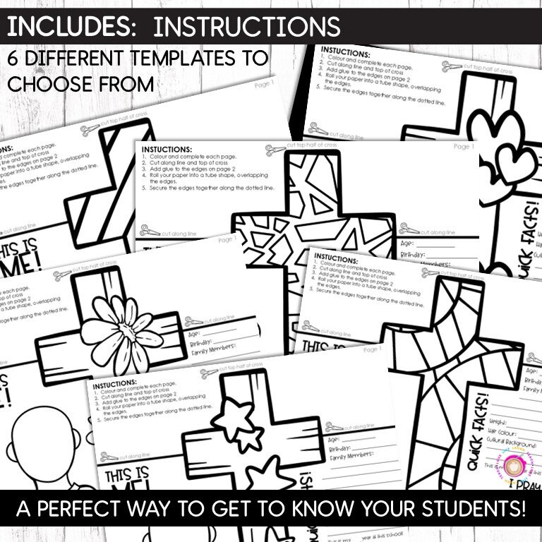 Catholic Back to School Activity | Desk All About Me Display | Bible ...