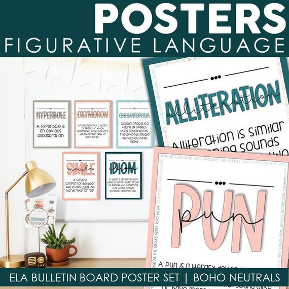 Figurative Language Bulletin Board Figurative Language Posters | ELA