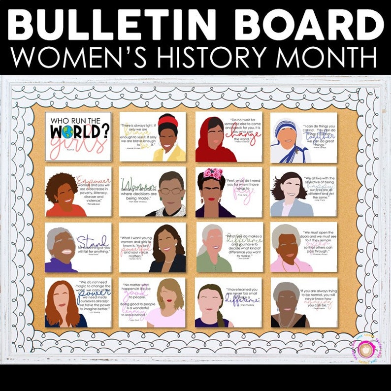 Women's History Month Posters | Bulletin Board Set - Etsy