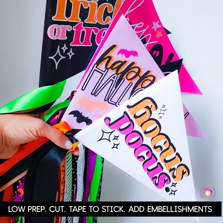 Halloween Pennant Flag Printable for Boo Baskets Halloween Photo Props ...