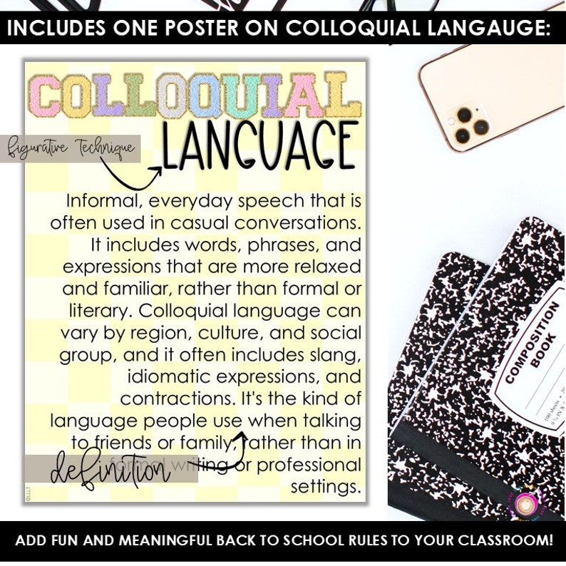 Funny Classroom Rules Posters | Middle School Slang Bulletin Board ...