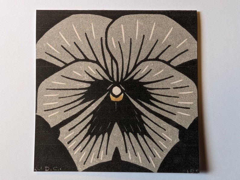 Printable Square 5x5 Folded Art Card Violet - Etsy