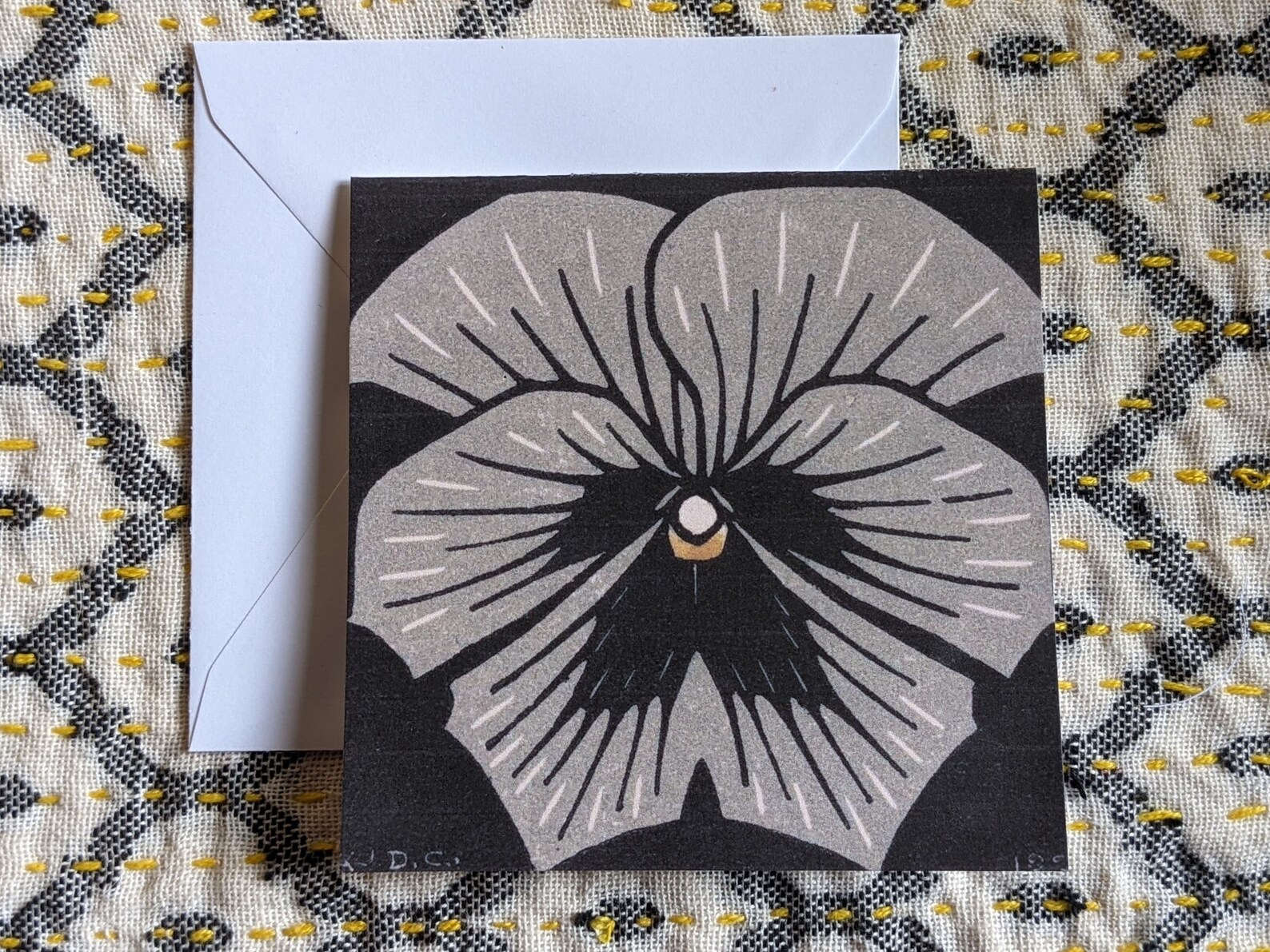 Printable Square 5x5 Folded Art Card Violet - Etsy