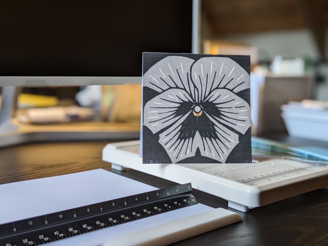 Printable Square 5x5 Folded Art Card Violet - Etsy