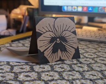 Printable Square 5x5 Folded Art Card Violet - Etsy