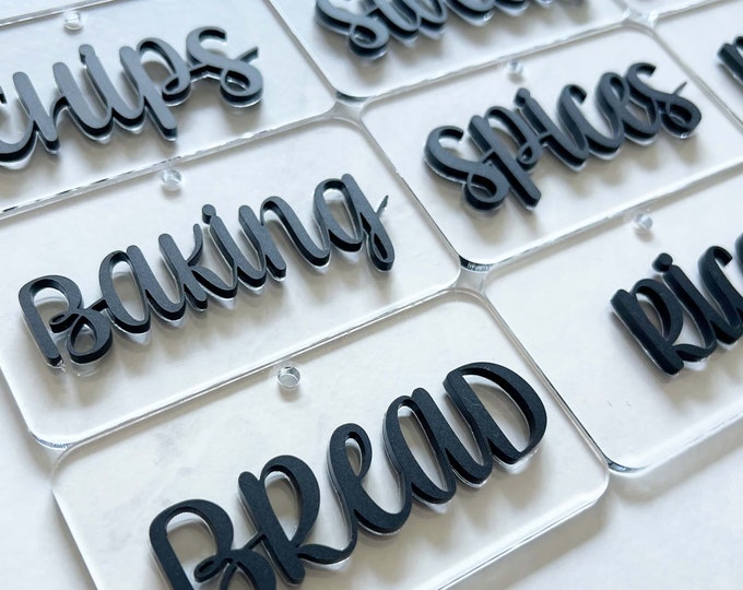 Organization Tags for Baskets, Organization Labels, Basket Tags, Pantry ...