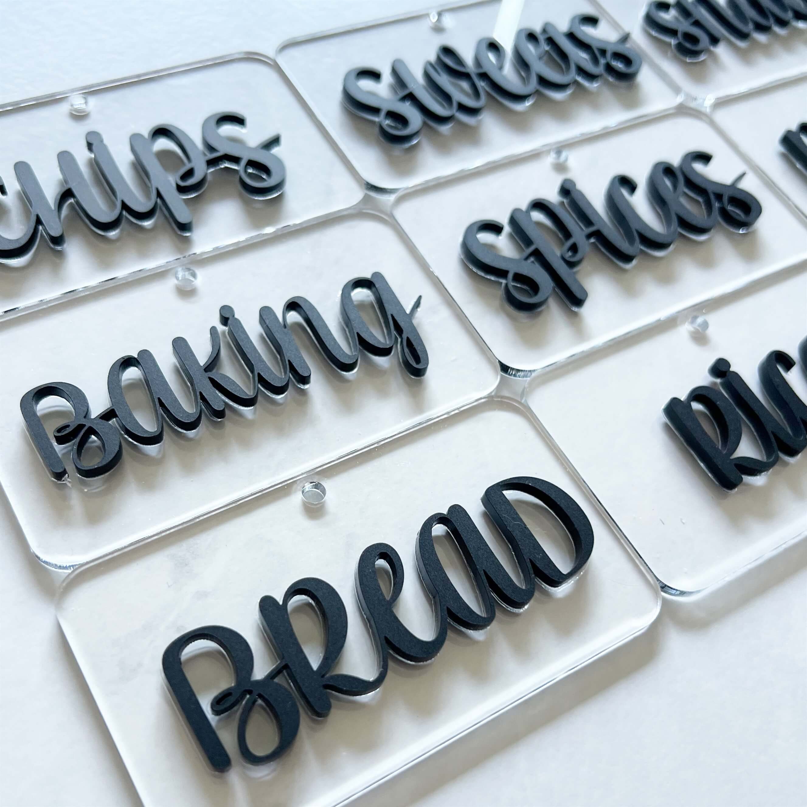 Basket Tags Organizational Tags Labels Labels for Baskets Acrylic Tags ...