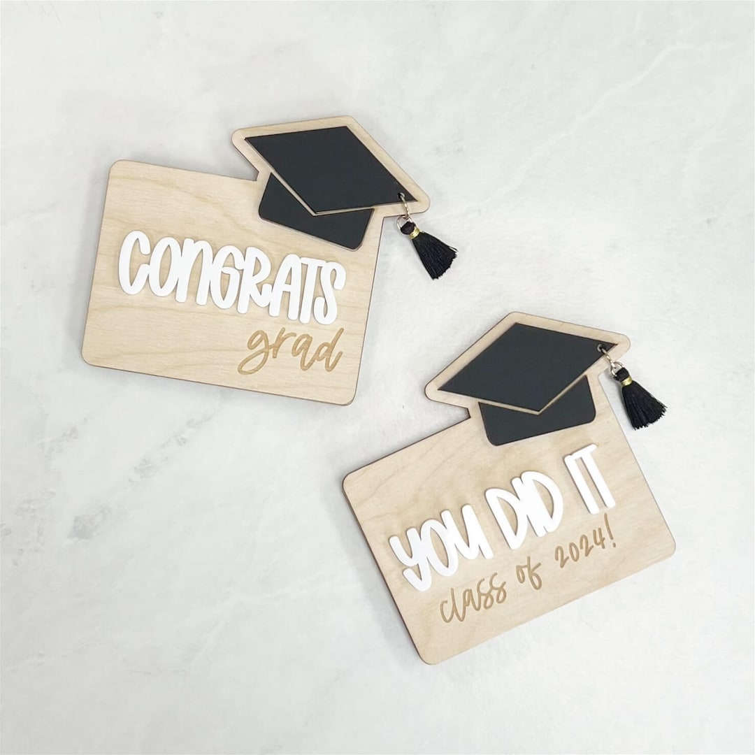 Gift Card Holder Graduation Giftcard Class of 2024 Laser Cut Wood and ...